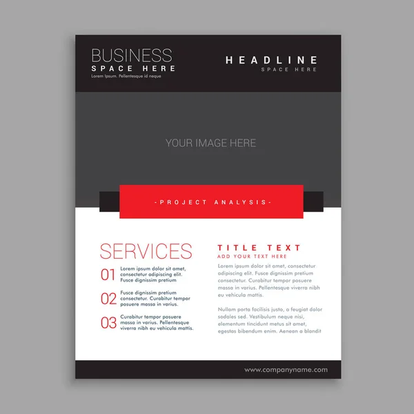 red and black business brochure design - Stock Image - Everypixel