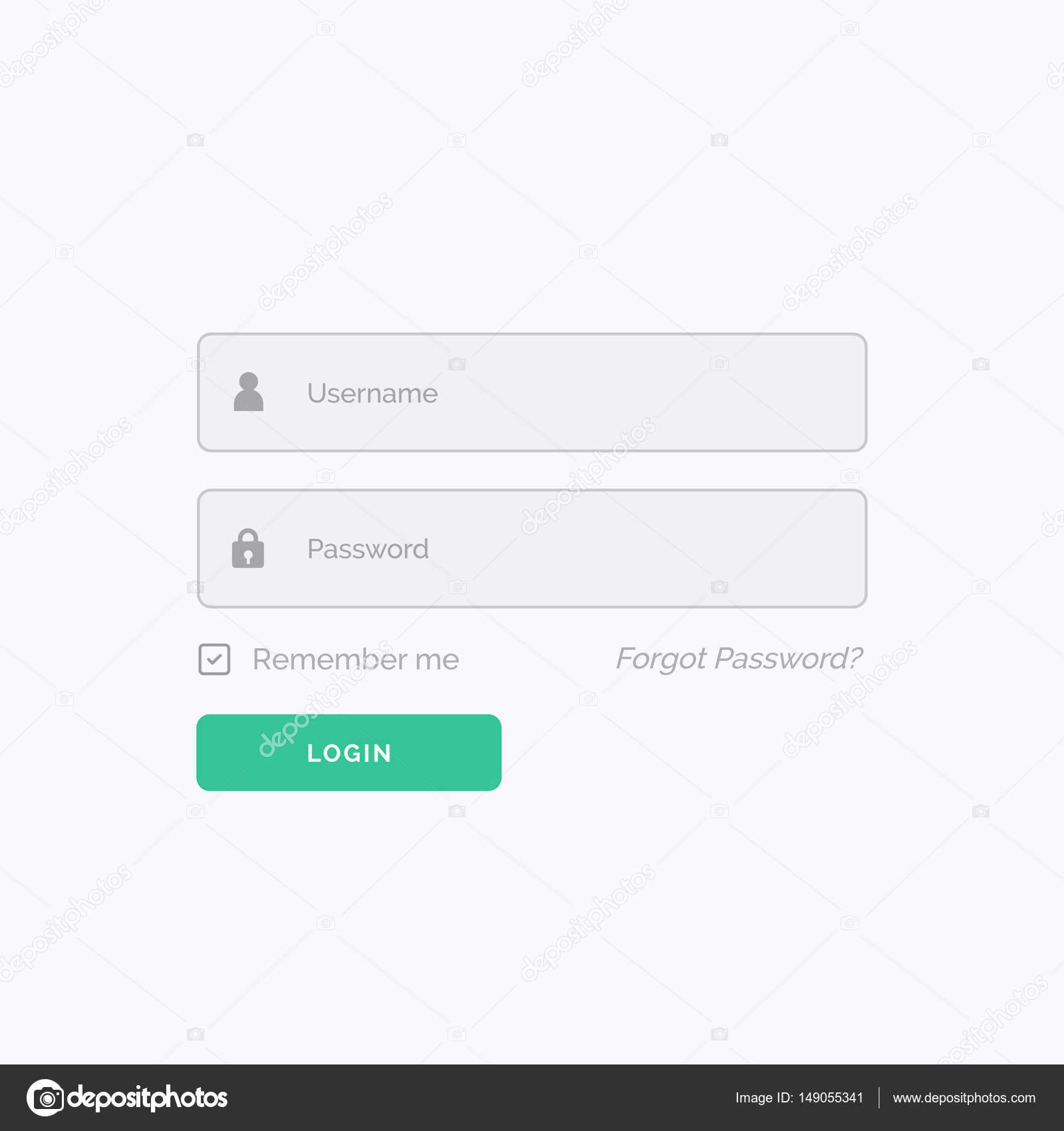 Einfaches weißes Login-Formular Design Stock-Vektorgrafik von ©StarLine ... Einfaches weißes Login-Formular Design Stock-Vektorgrafik von ©StarLine ...