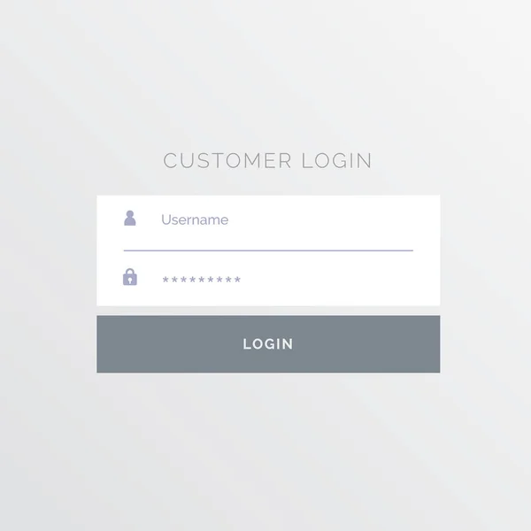 Minimal white login form design template Stock Vector Image by ...