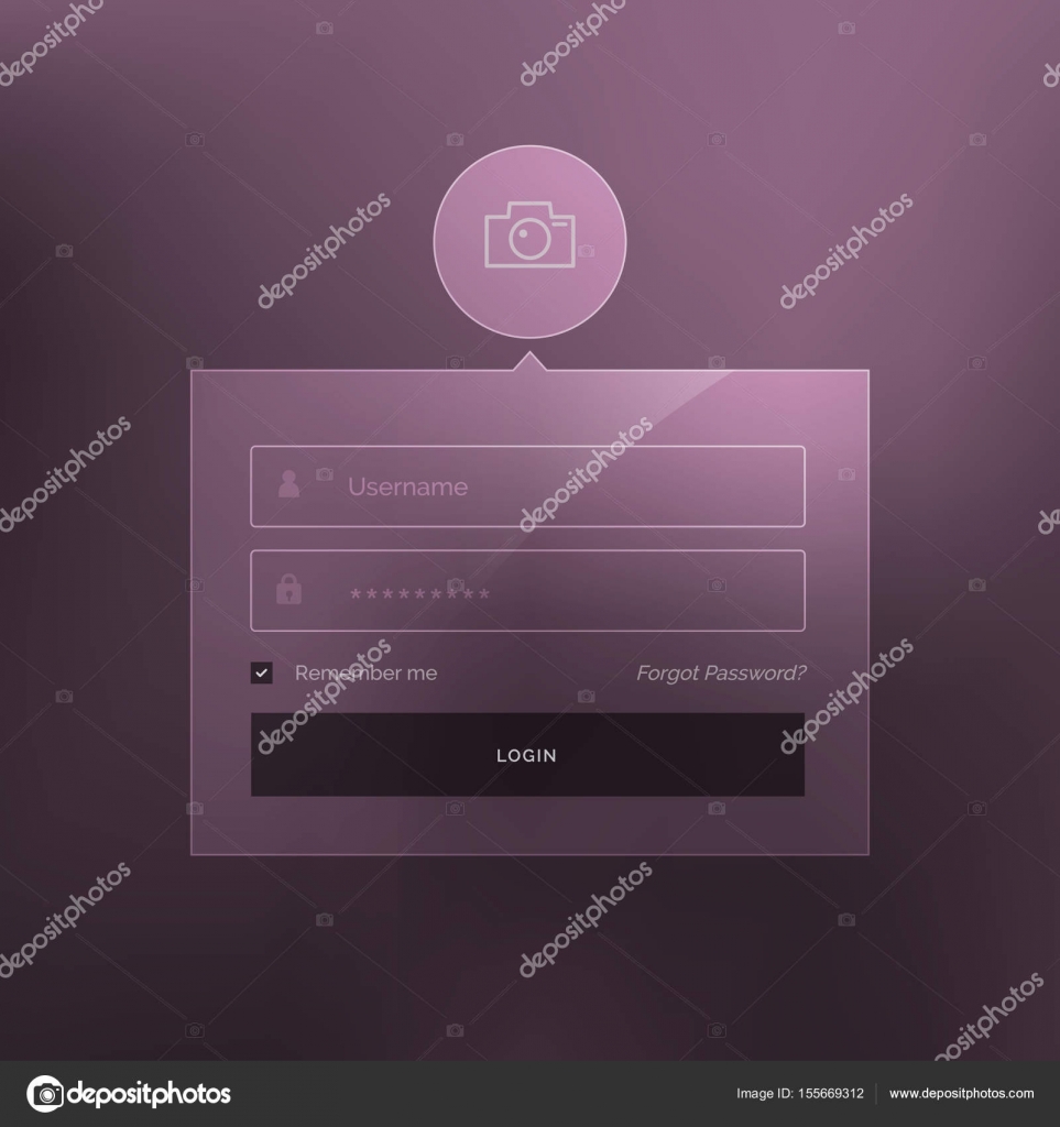 Minimal login form template design vector Stock Vector Image by ©StarLine #155669312
