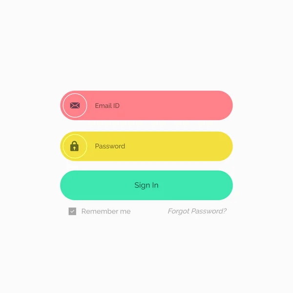 Flat color login form ui template in white Stock Vector Image by ... Flat color login form ui template in white Stock Vector Image by ...