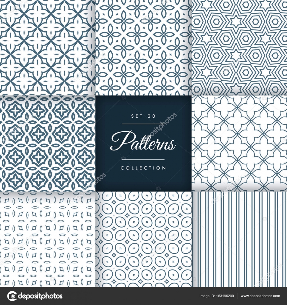 Collection of abstract vector line patterns design Stock Vector Image ...