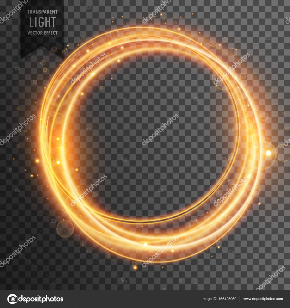Circular golden light effect transparent background Stock Vector Image by ©StarLine #166425060