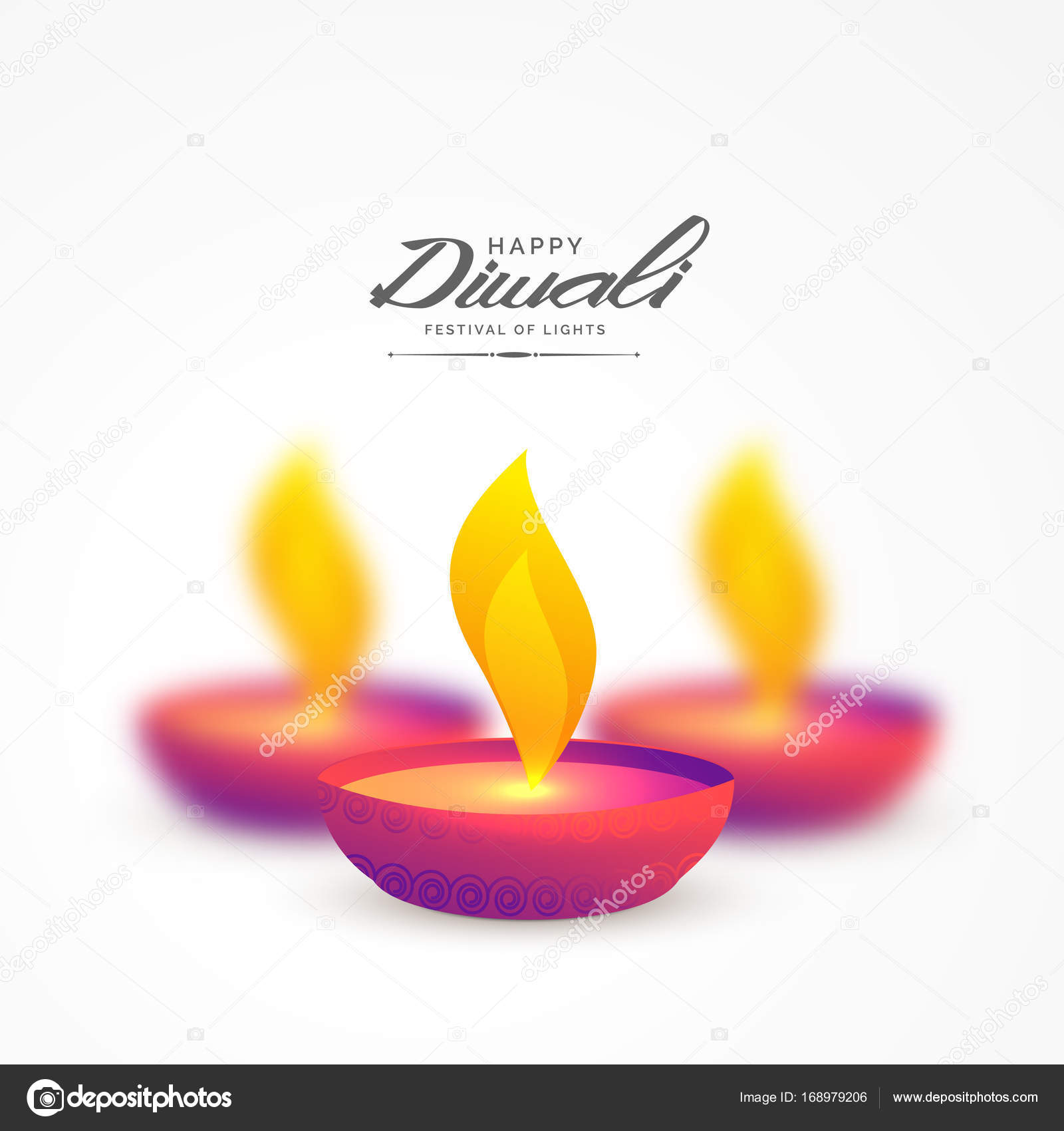Vibrant colorful diya for diwali background Stock Vector Image by ...