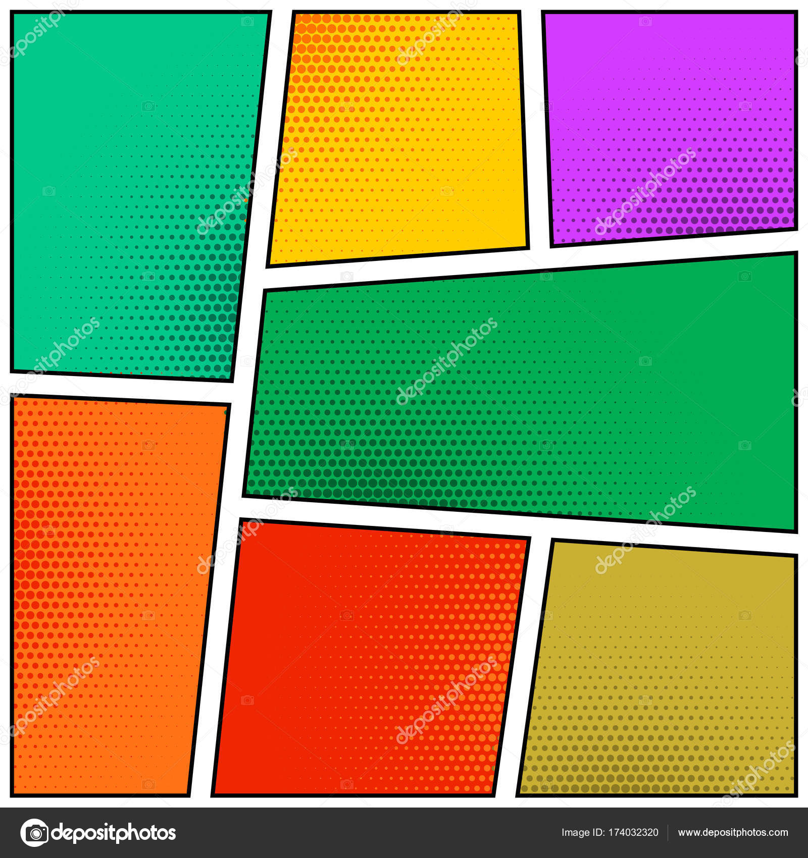 Empty comic book pages template design Stock Vector Image by ©StarLine ...