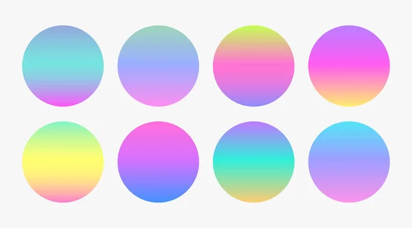 Vivid Gradient Spheres Minimalist Multicolor Circles Abstract 80s