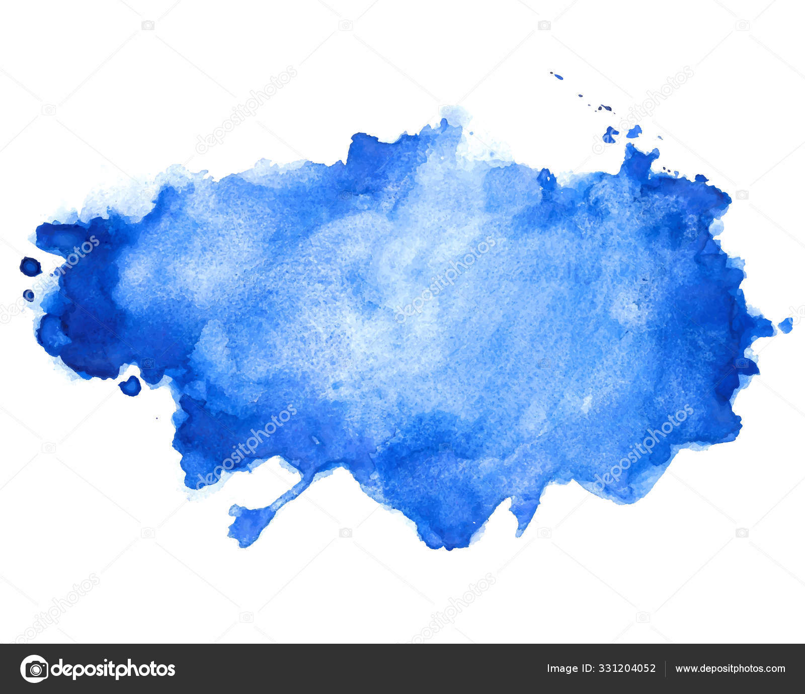 Abstrait bleu aquarelle tache texture fond design image vectorielle par ...