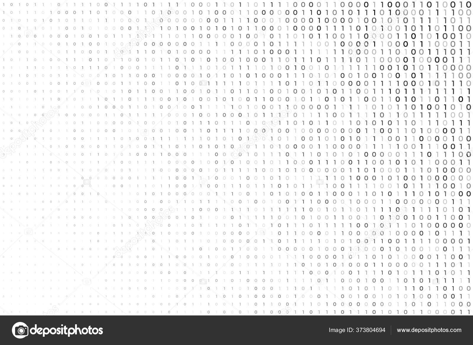 Digital White Background Binary Code Numbers Stock Vector Image by ©StarLine #373804694