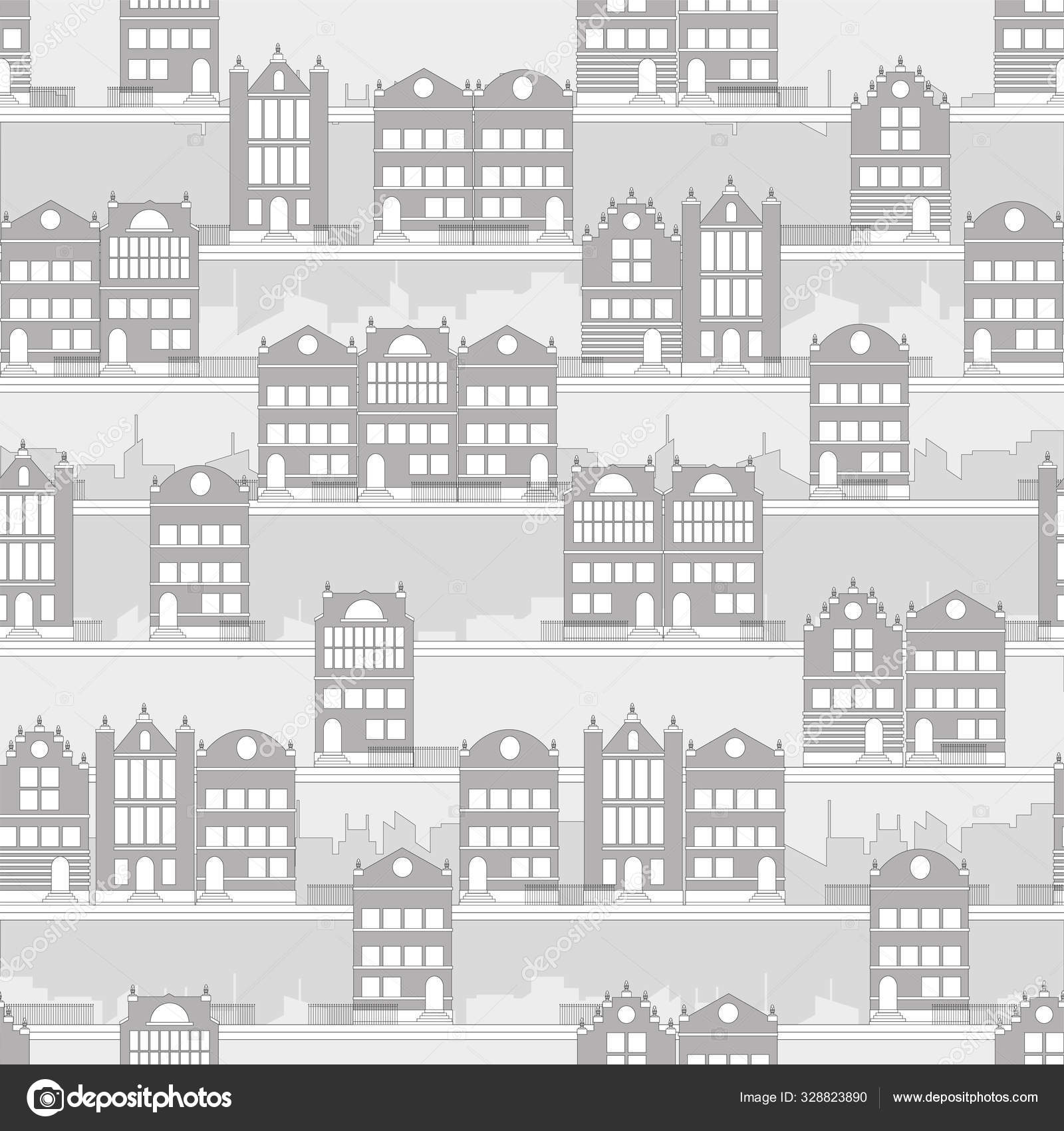 Cute City Pattern Wallpaper Stock Vector Image by ©Alfasan #328823890