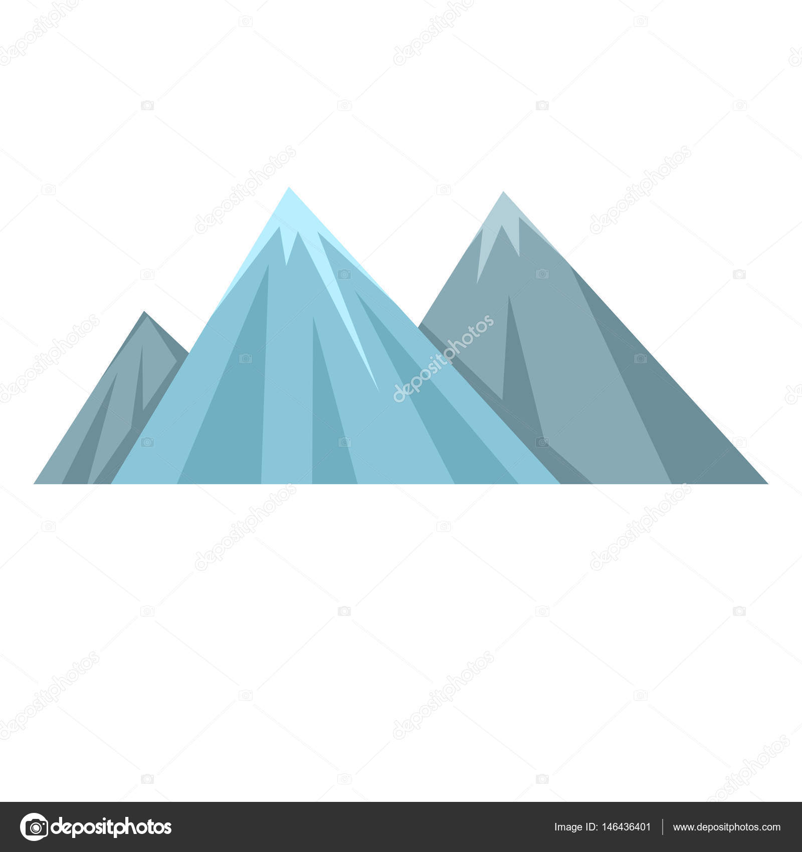 Doodle blue mountains Stock Vector by ©nikiteev 146436401