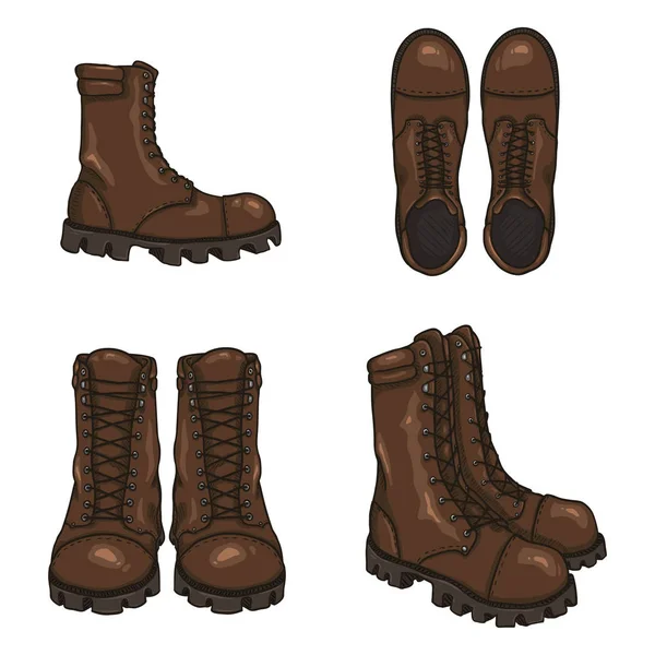 Military Combat Boots Drawing