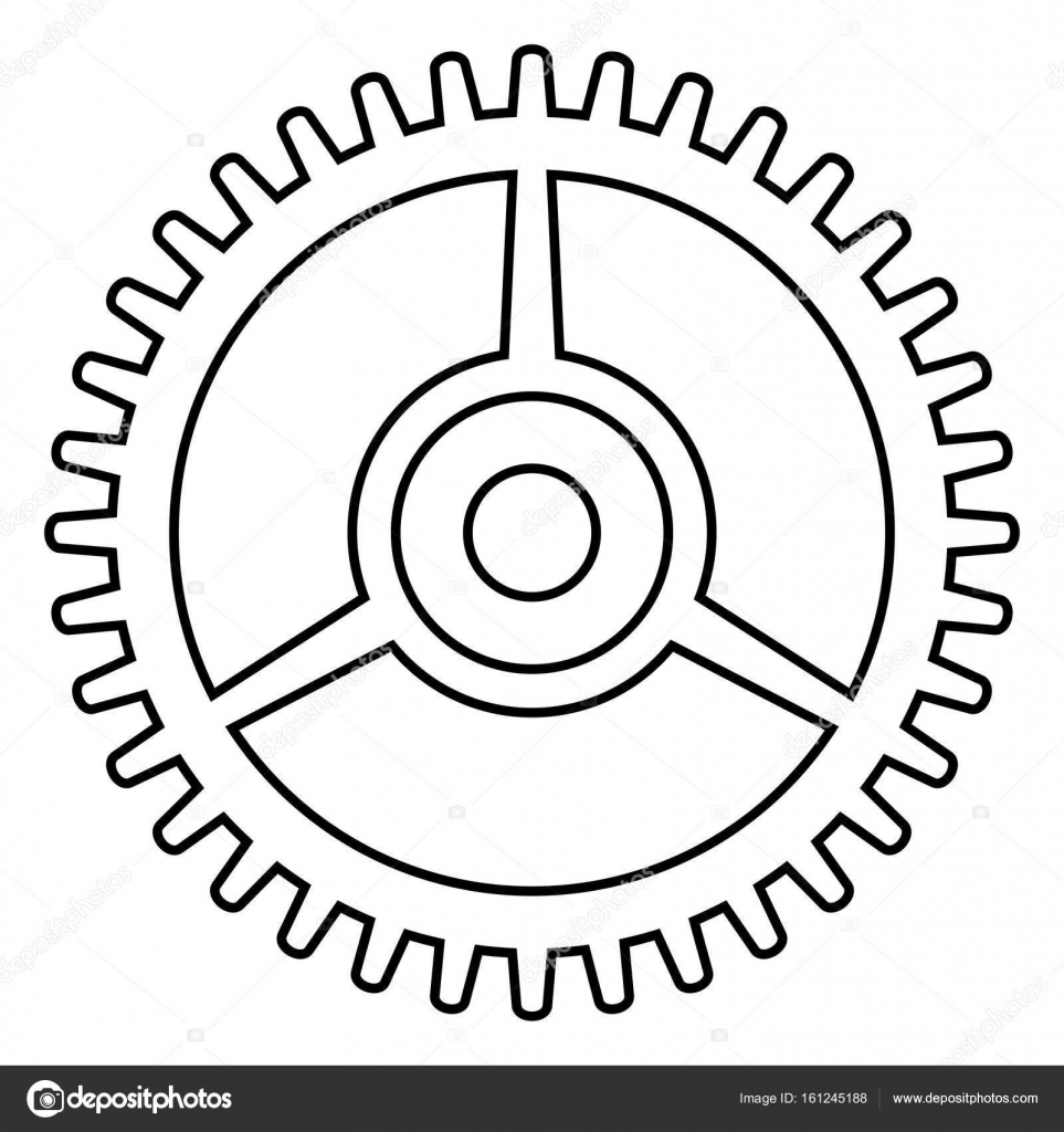 Mechanical Gear. Cogwheel Sign. Stock Vector by ©nikiteev 161245188