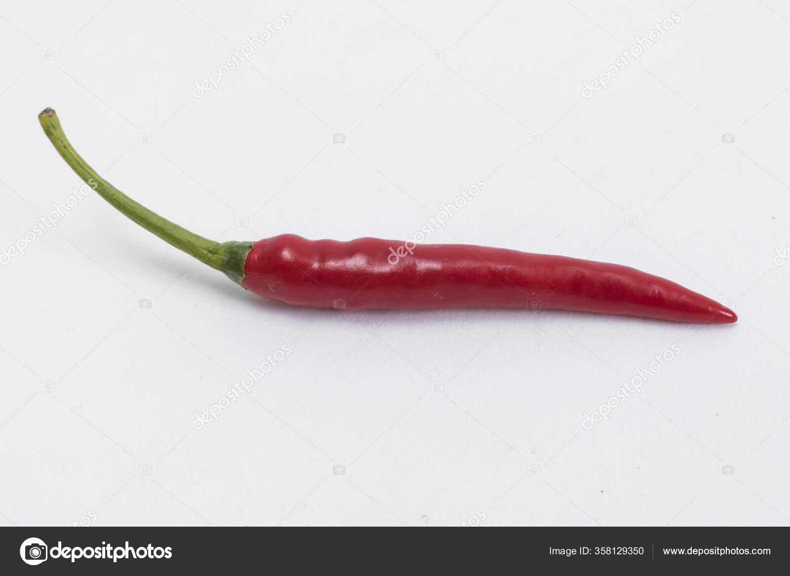 Closeup Top View Red Chili Pepper White Background Raw Food — Stock ...