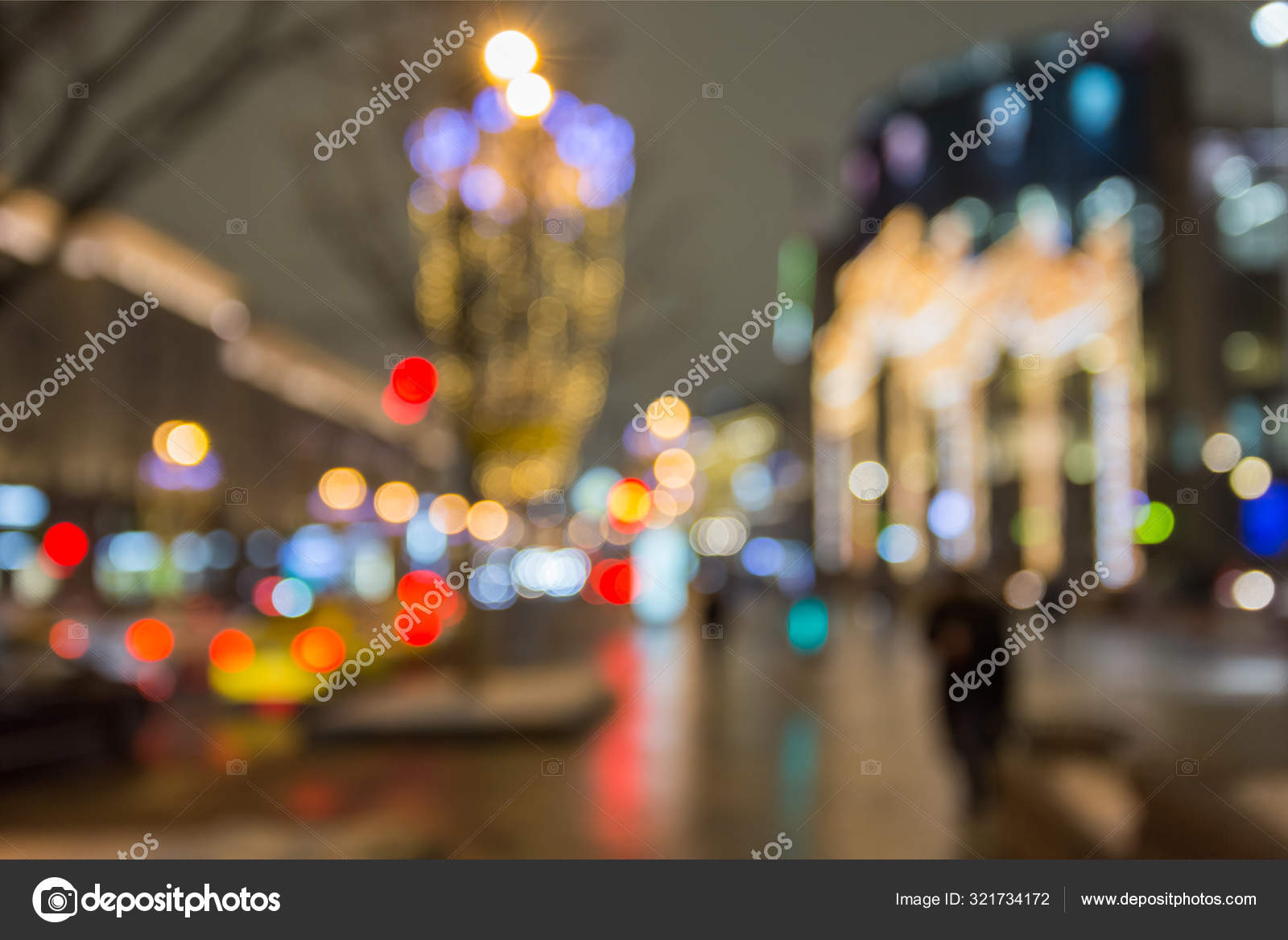 Blurry City Lights Photography