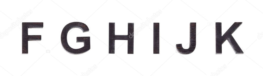 Letras F G H I J K del alfabeto inglés cortadas con láser de madera y ...