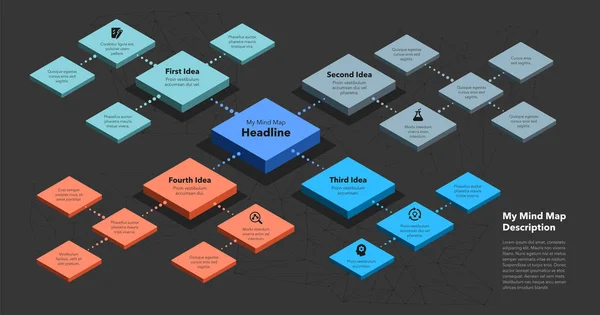 Hand Drawn Infographic Mind Map Visualization Template Head Brain Main ...