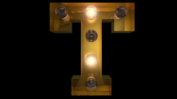 Animated Gold Light Bulb Letters Different Blinking Animations Can ...