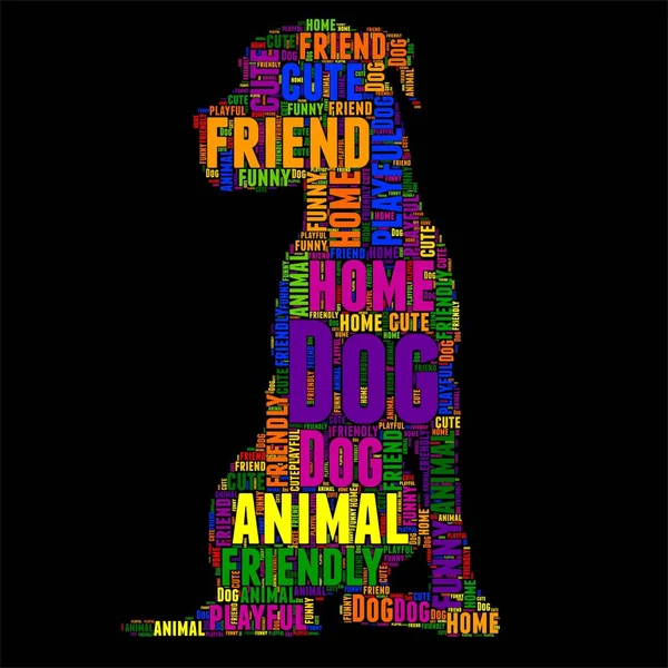 Dog Typography word cloud colorful Vector illustration - Stock Image ...