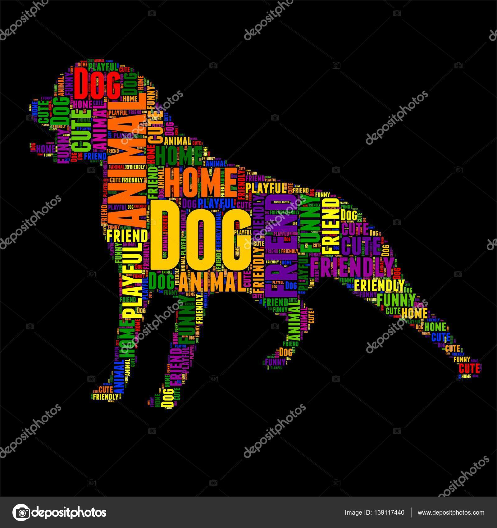 Dog Typography word cloud colorful Vector illustration Stock Vector by ...