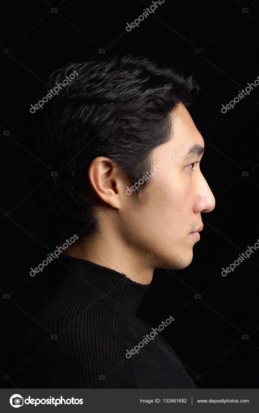 Asian Profile Face Man