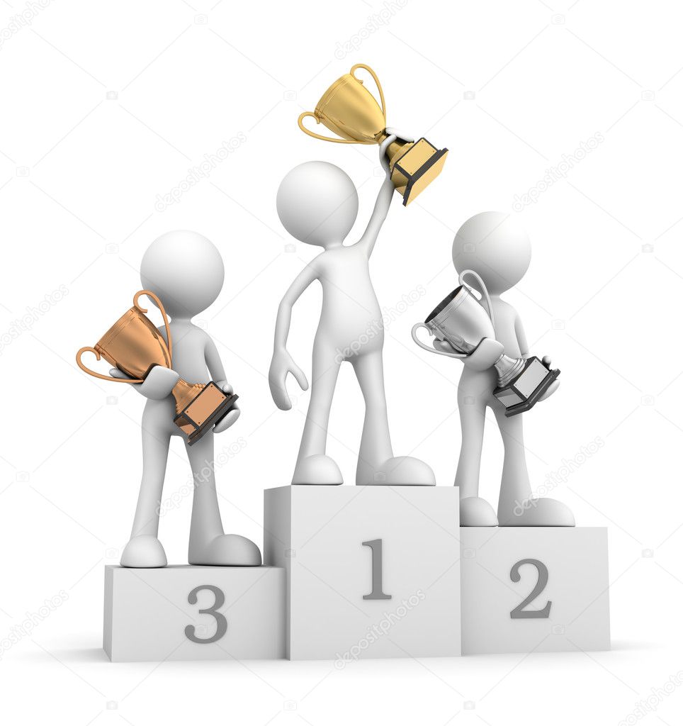 Winner podium concept 3d illustration — Stock Photo © mstanley #125471212