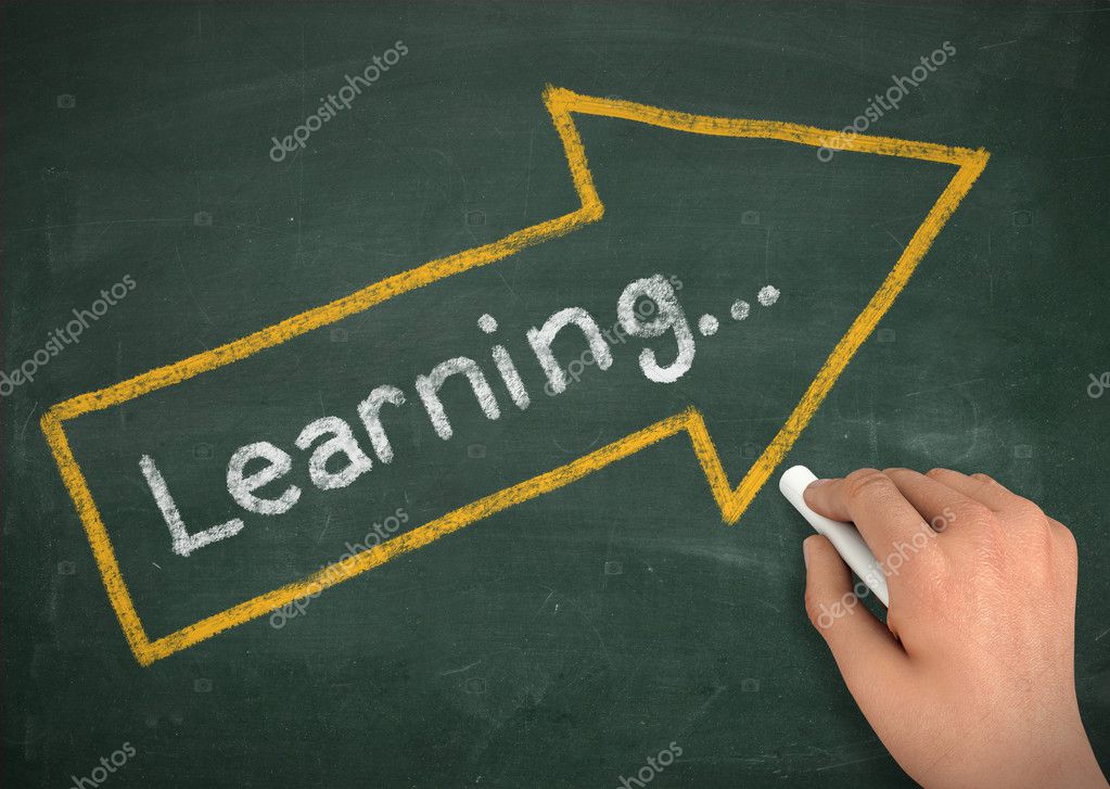 Learn chalkboard write concept 3d illustration — Stock Photo © mstanley ...