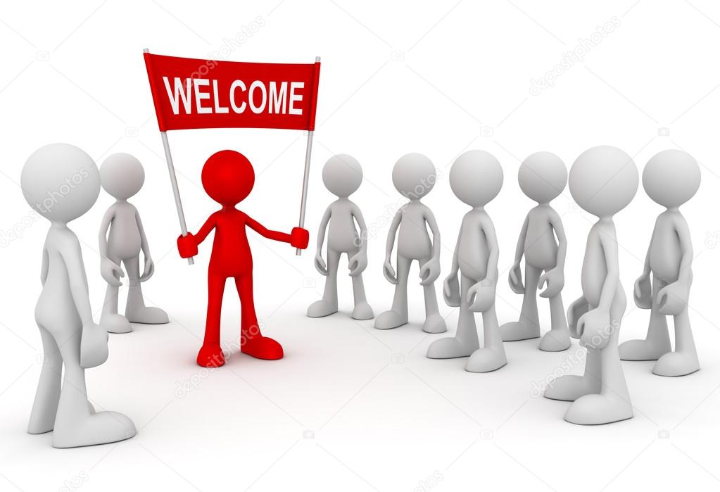 welcome pose isolated 3d illustration — Stock Photo © mstanley #125575174