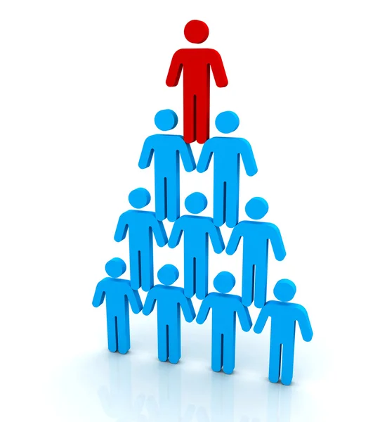 Human pyramid concept illustration — Stock Photo © mstanley #122687910