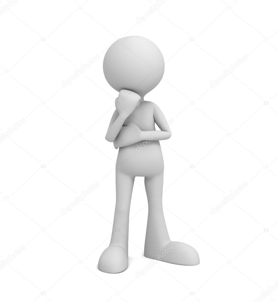 Thinking man concept 3d illustration Stock Photo by ©mstanley 125664322