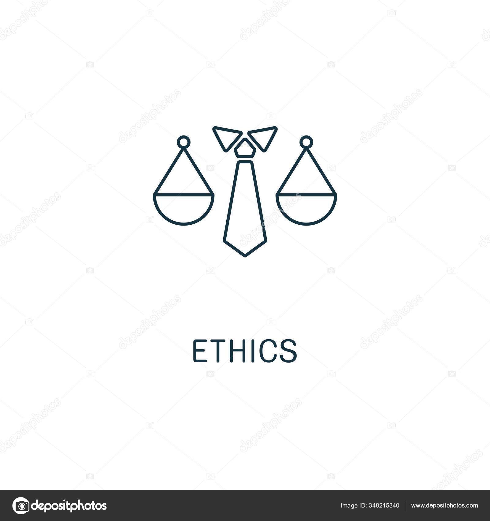 Business Ethics Vector Linear Icon Isolated White Background Stock ...