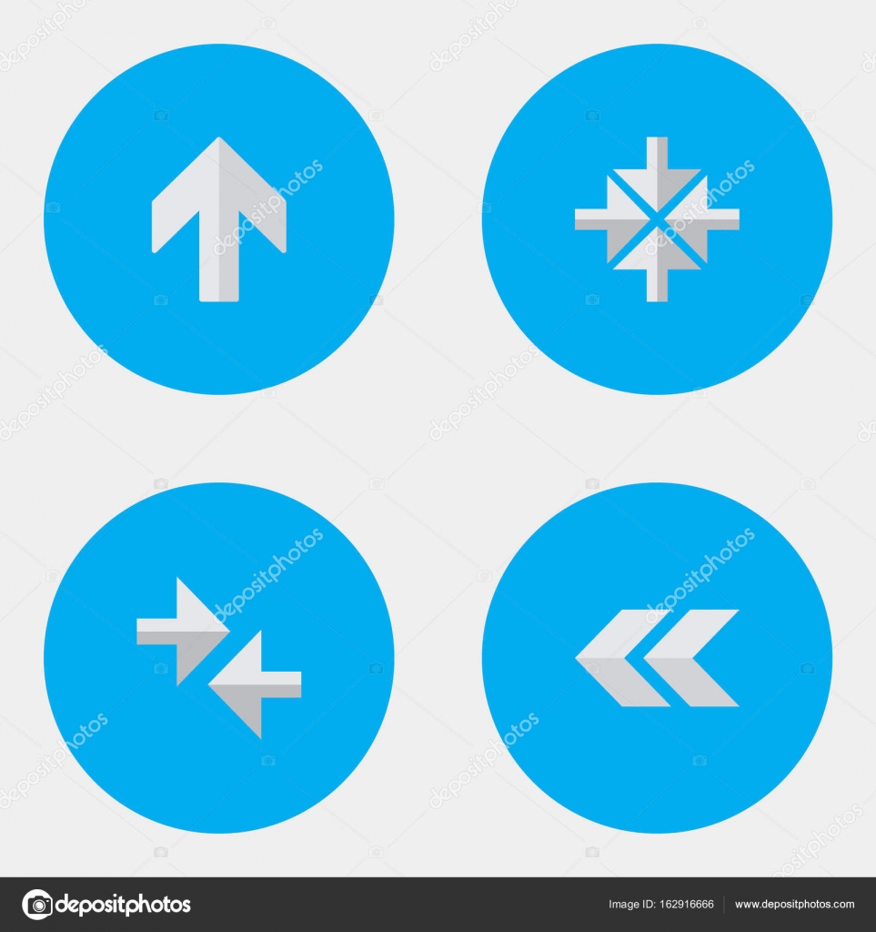 Vector Illustration Set Of Simple Indicator Icons. Elements Upwards ...