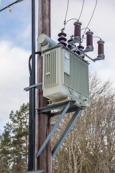 Pole Mounted Transformer — Stock Photo © thomasmales #139584114