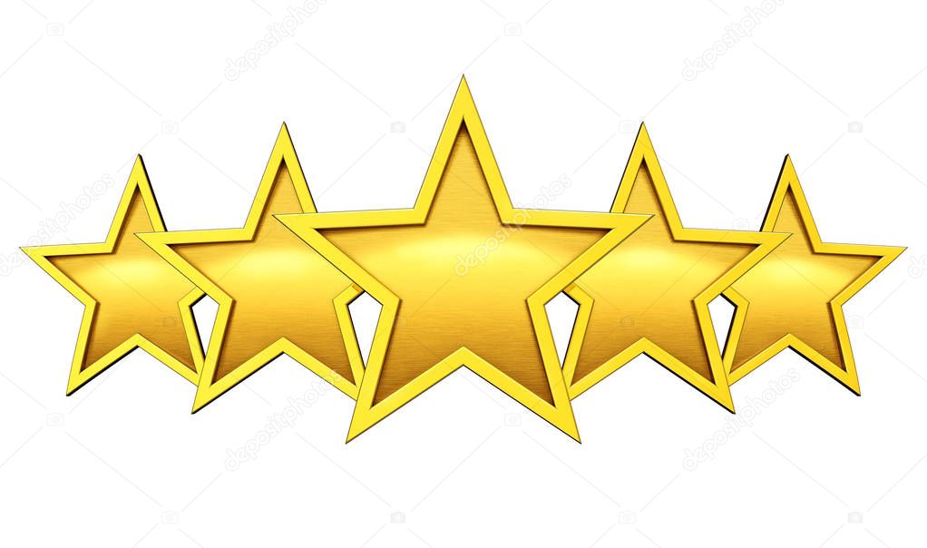 Five golden stars | Five golden stars — Stock Photo © Frank-Peters ...