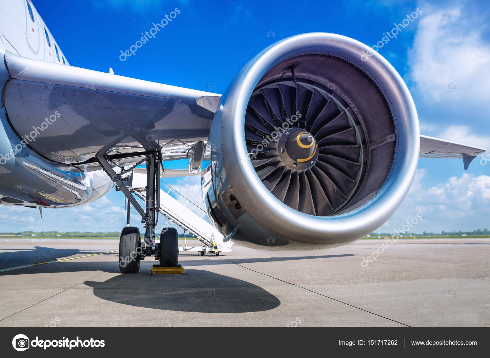 Modern jet engine — Stock Photo © Frank-Peters #151717262