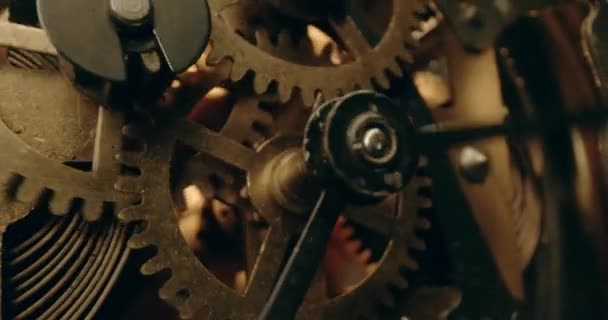 Vintage Clock With Moving Gears Showing The Passing of Time The Brevity ...