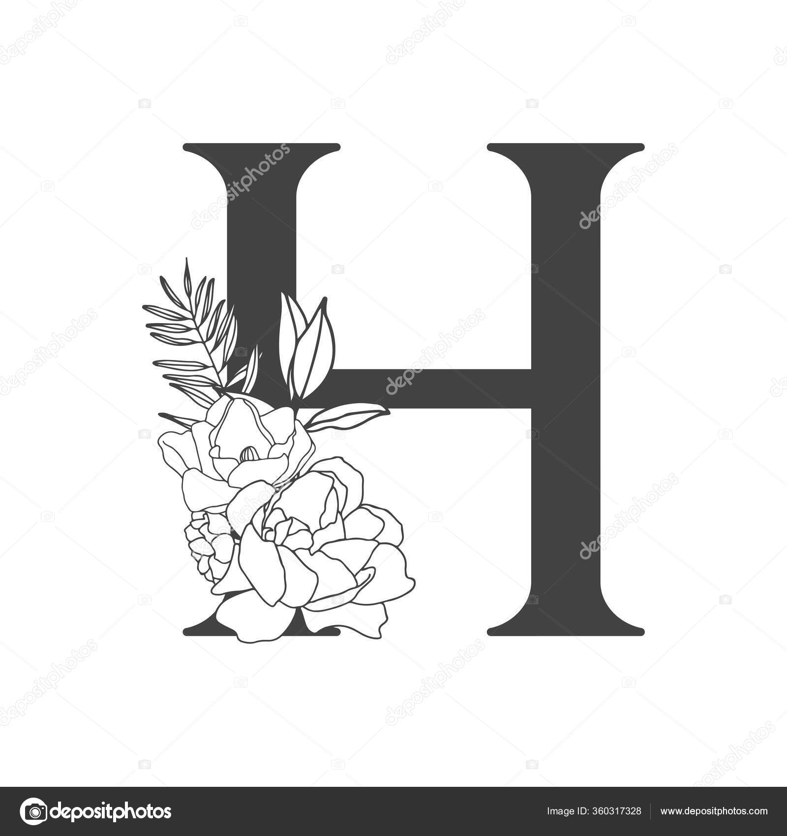 Vector Flower Alphabet Floral Design Letter Decoration Wedding ...