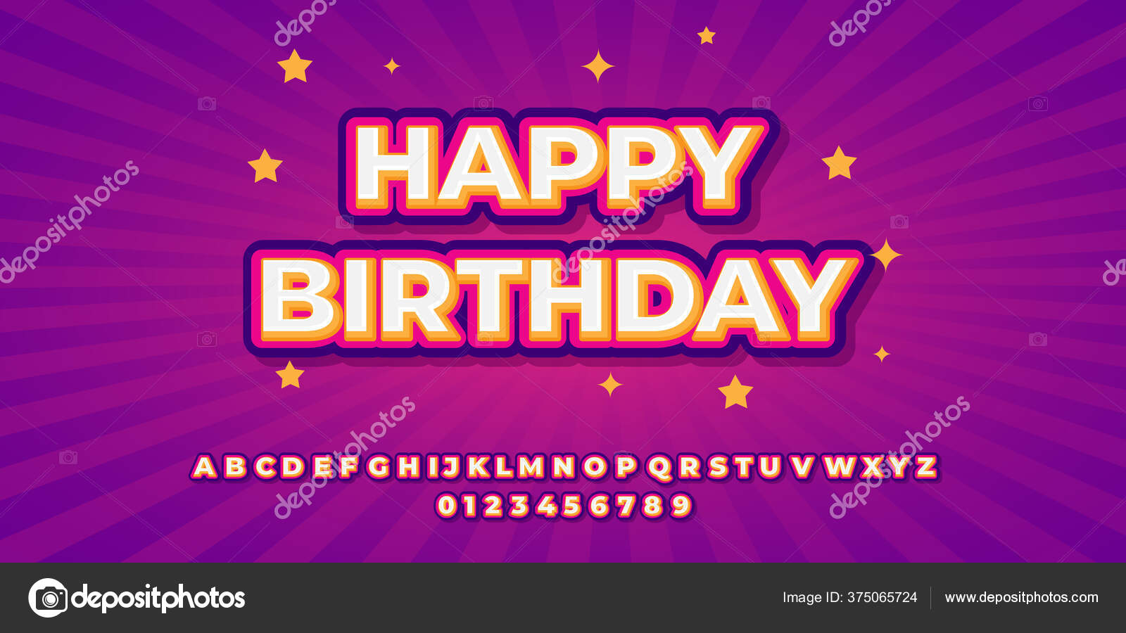 Abstract Purple Color Font Style Effect Design Templates Stock Vector ...