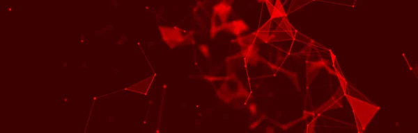 Abstract red digital background. Big data visualization. Science ...