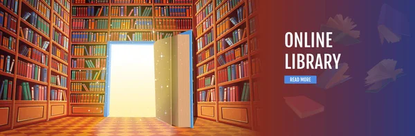 Library Book Shelves Cartoon Vector Illustration Stock Vector by ...