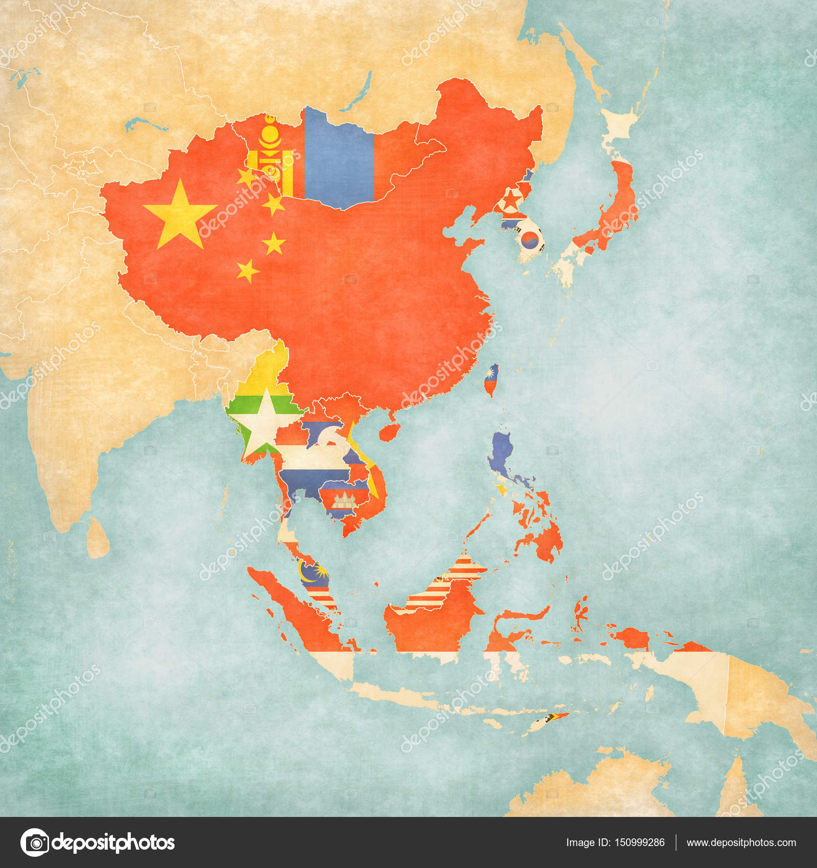 East Asia Map Countries