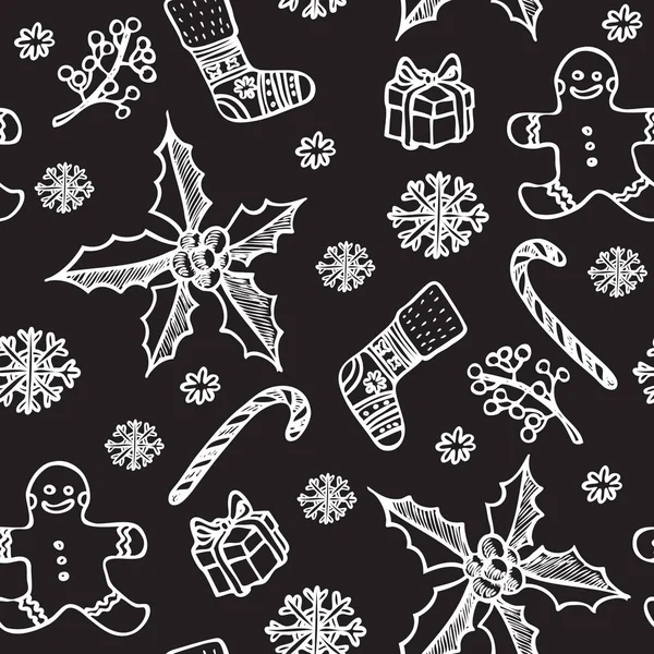 Black christmas pattern Vector Art Stock Images | Depositphotos