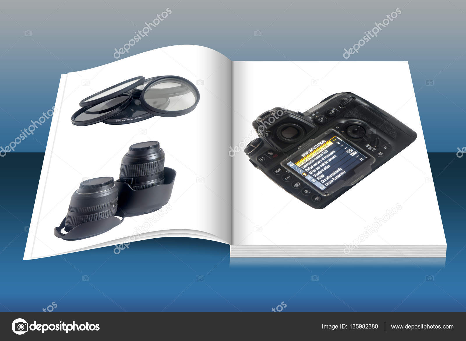 Book of lenses, camera and filters Stock Photo by ©Photofollies 135982380