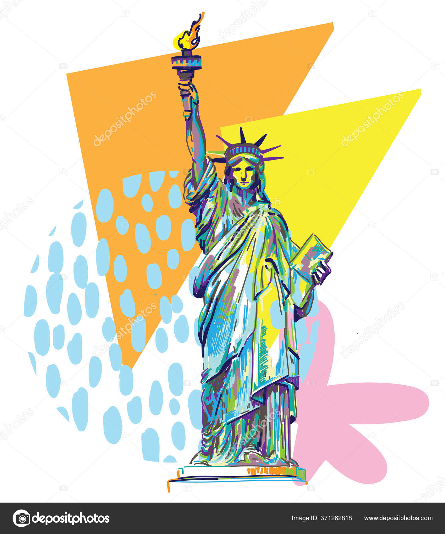 Statue Of Liberty Pop Art