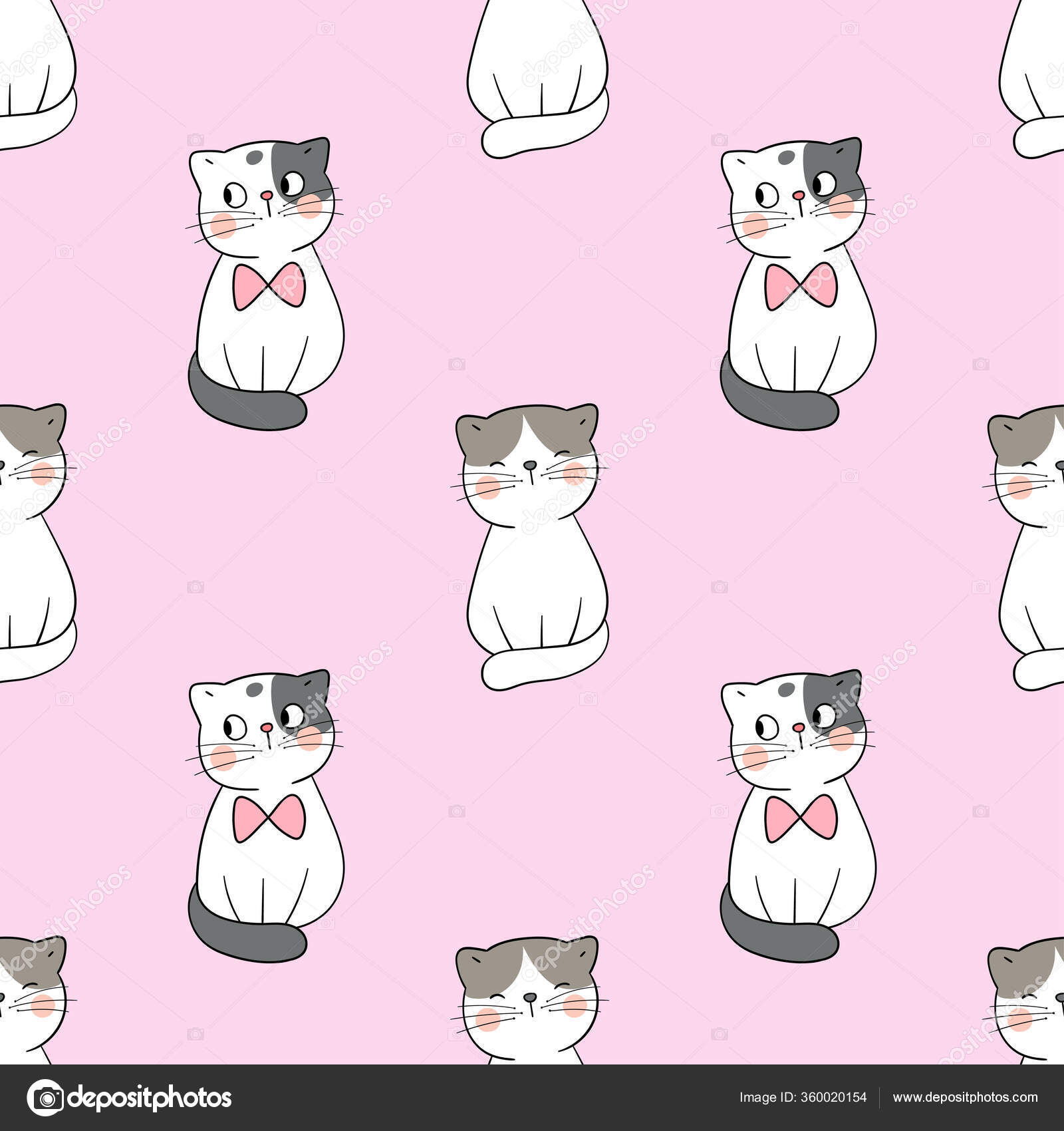 Cute Kitty Drawing Wallpaper