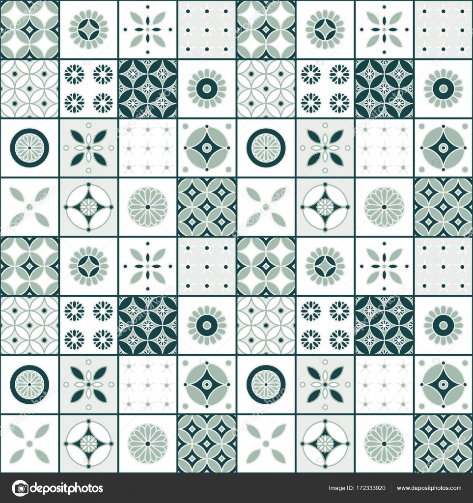 Seamless vector vintage tile pattern design. Design for covers, tiles ...