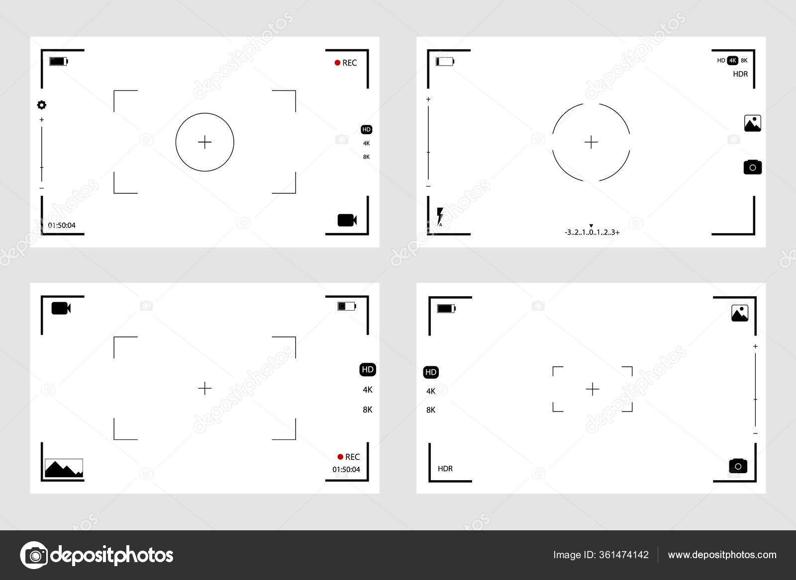 Camera view and focusing screen Stock Vector Image by ©KingVector ...
