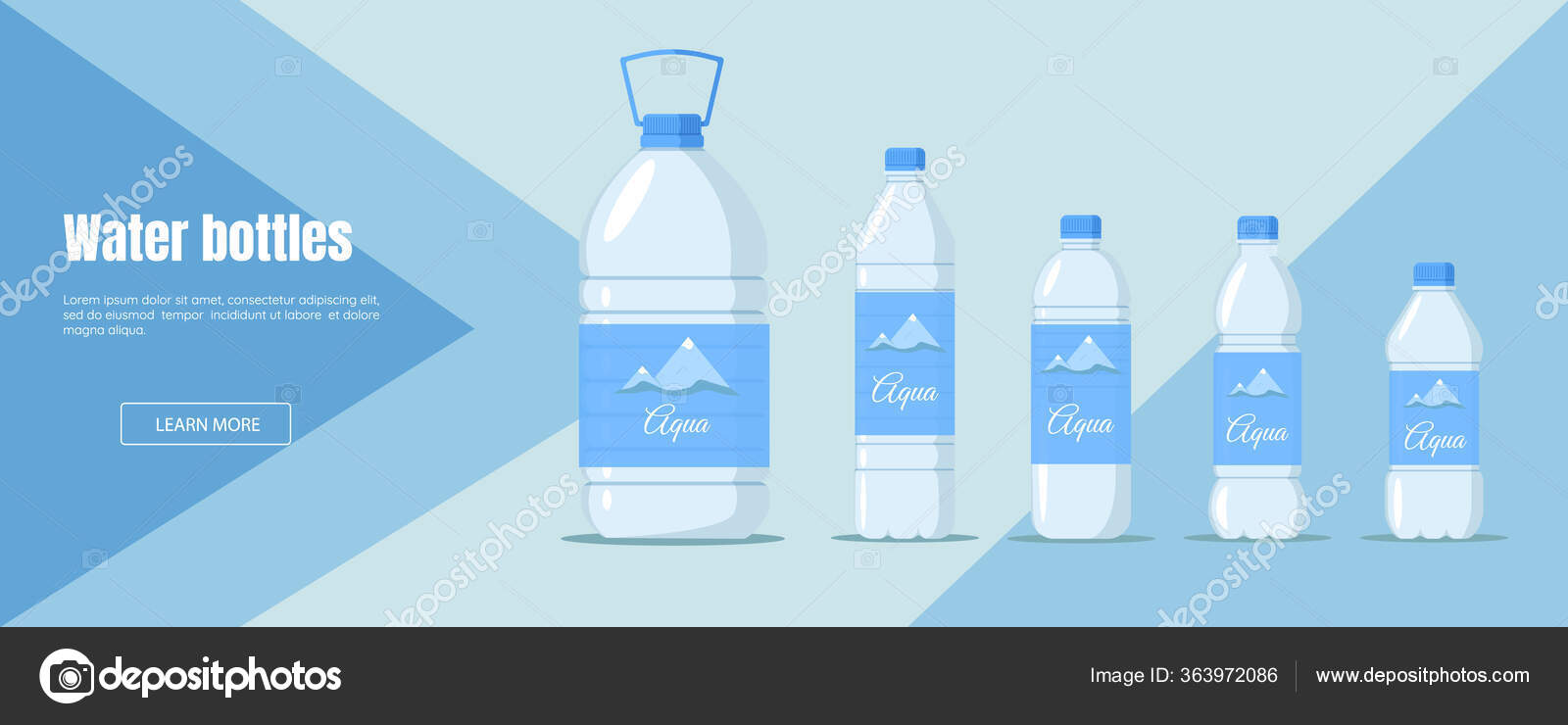 Water bottle banner Stock Vector Image by ©KingVector #363972086