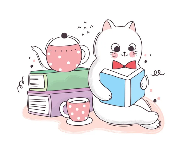 10,894,349 Cat with books Vector Images | Depositphotos