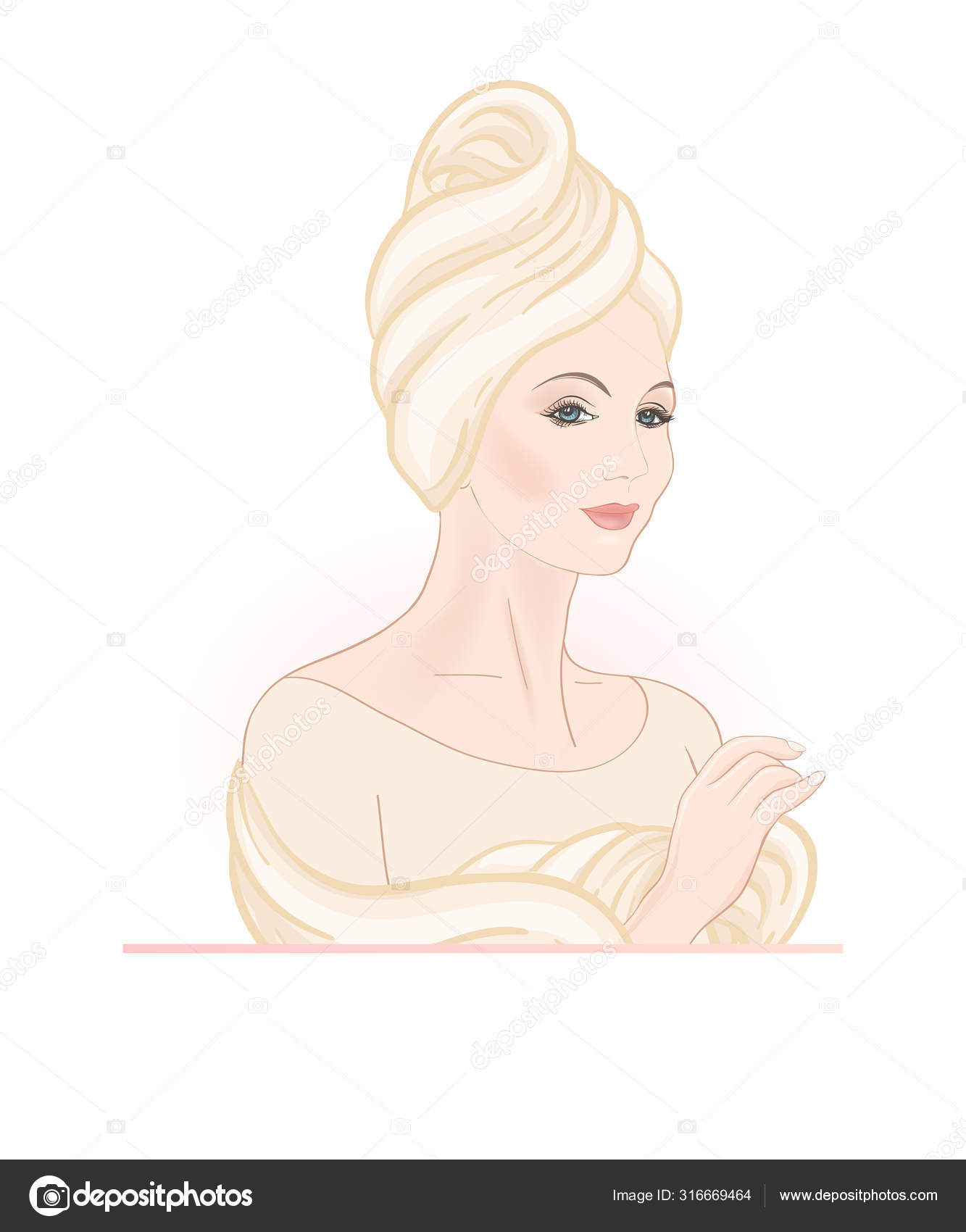 Beautiful woman 30-39 or 40-49 Stock Vector by ©ElenaBesedina 316669464
