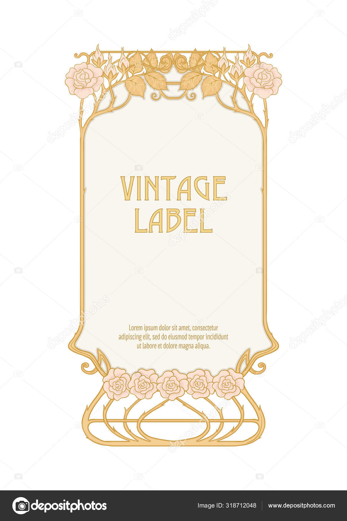 Label, decorative frame, border. Stock Vector by ©ElenaBesedina 318712048